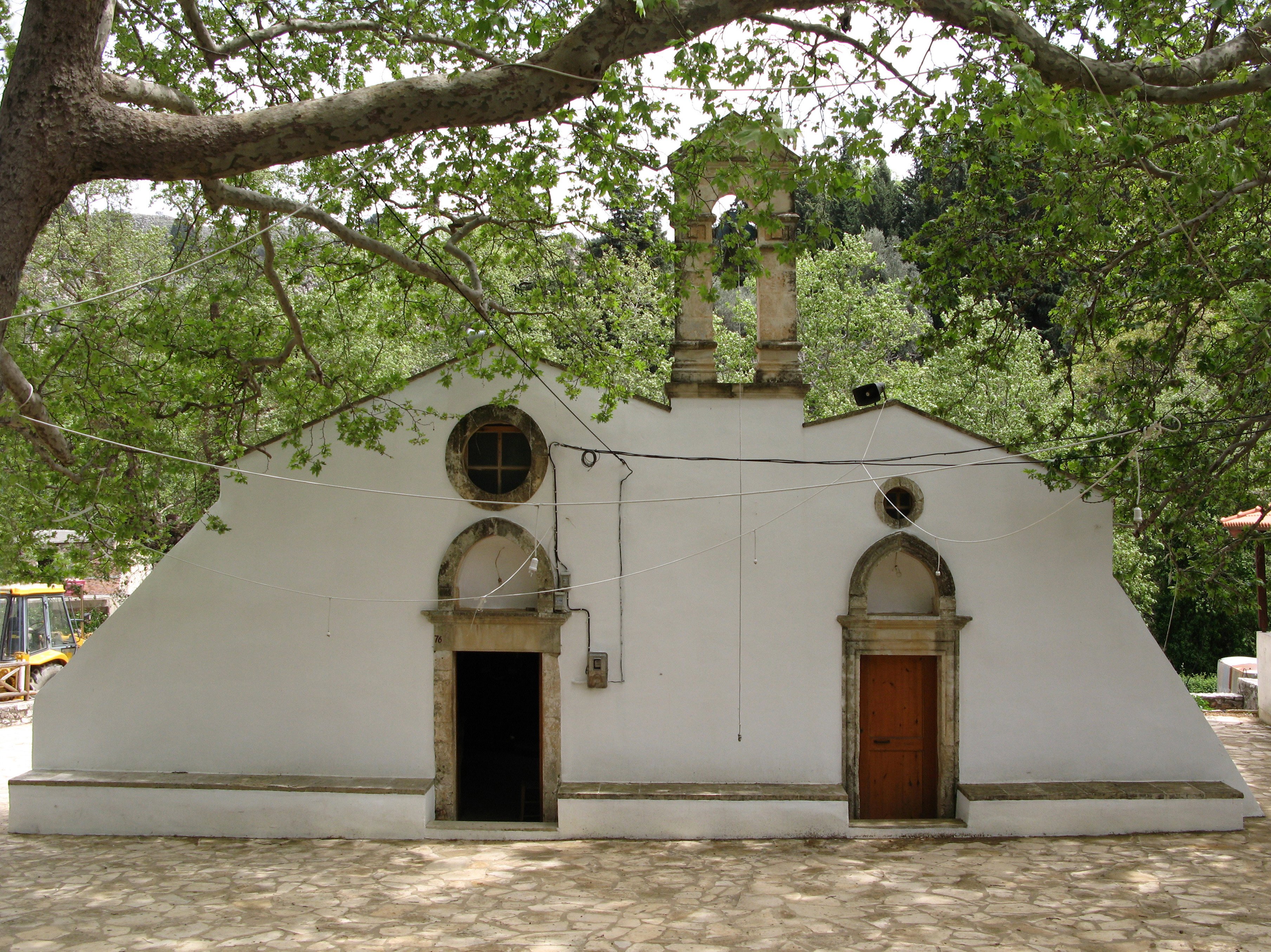 Byzantine church (Church of the Panagia). Theriso, Crete Photo from ...