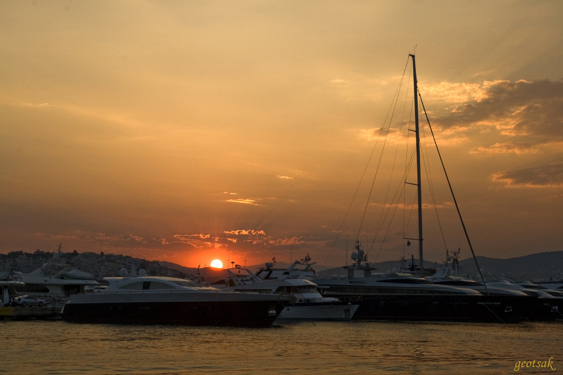 Sunset at Flisvos.. Greece.. by geotsak Photo from Flisvos in Athens ...