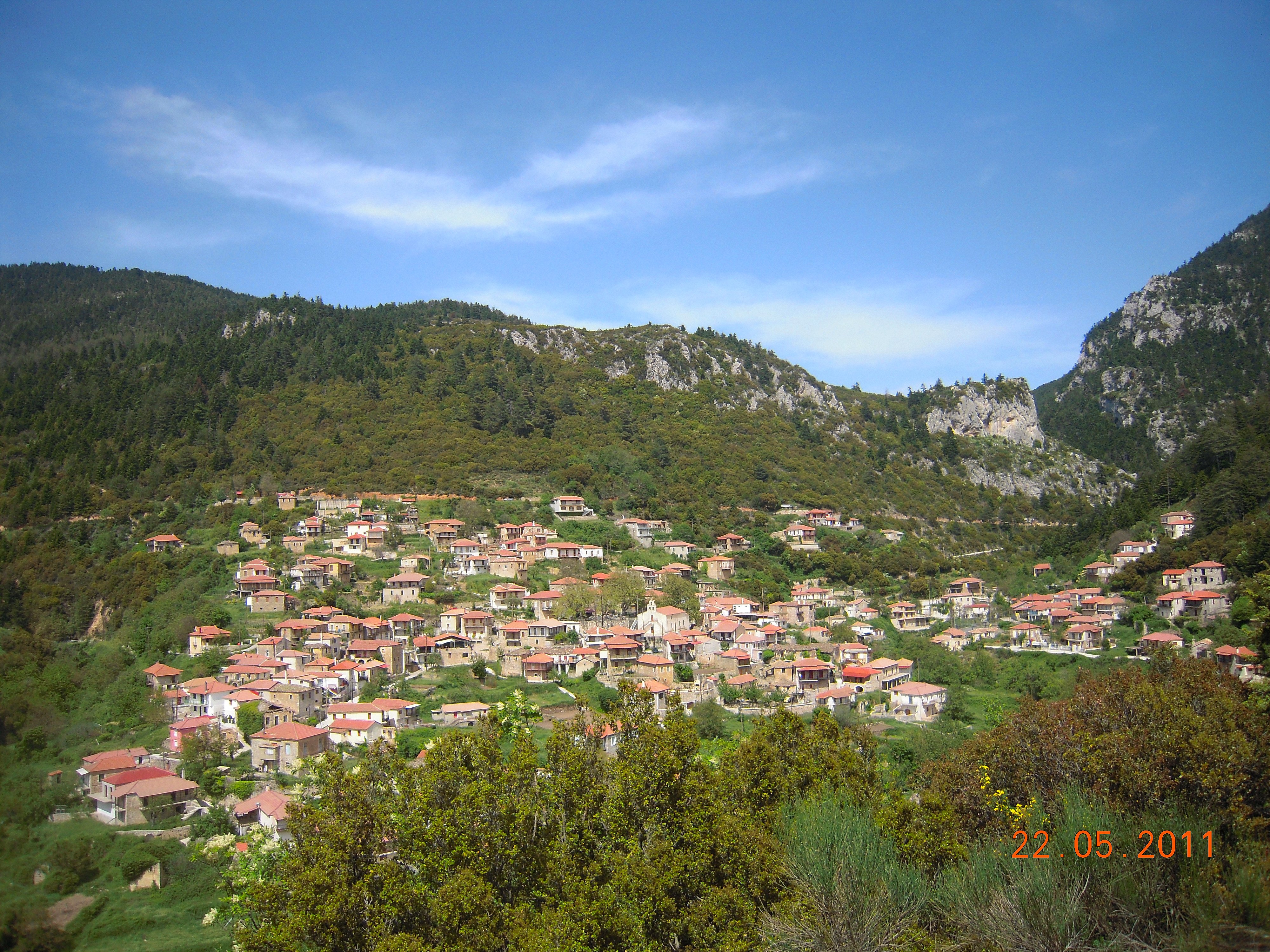 a majestic mountainous village ... Polydroso (Tzintzina), Parnonas ...