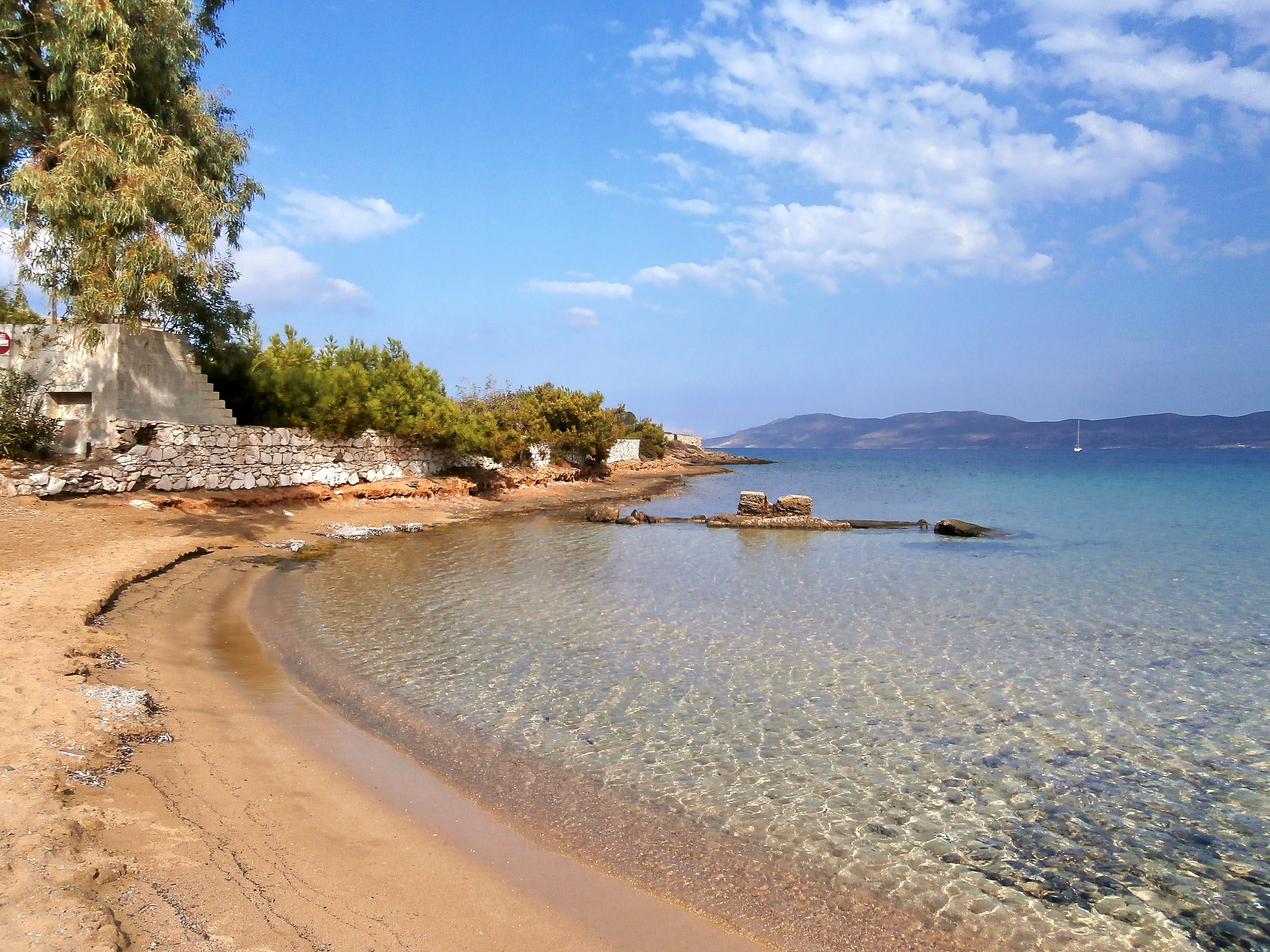 autumn swim @ Perdika B cosy beach! Photo from Lavrio in Athens ...