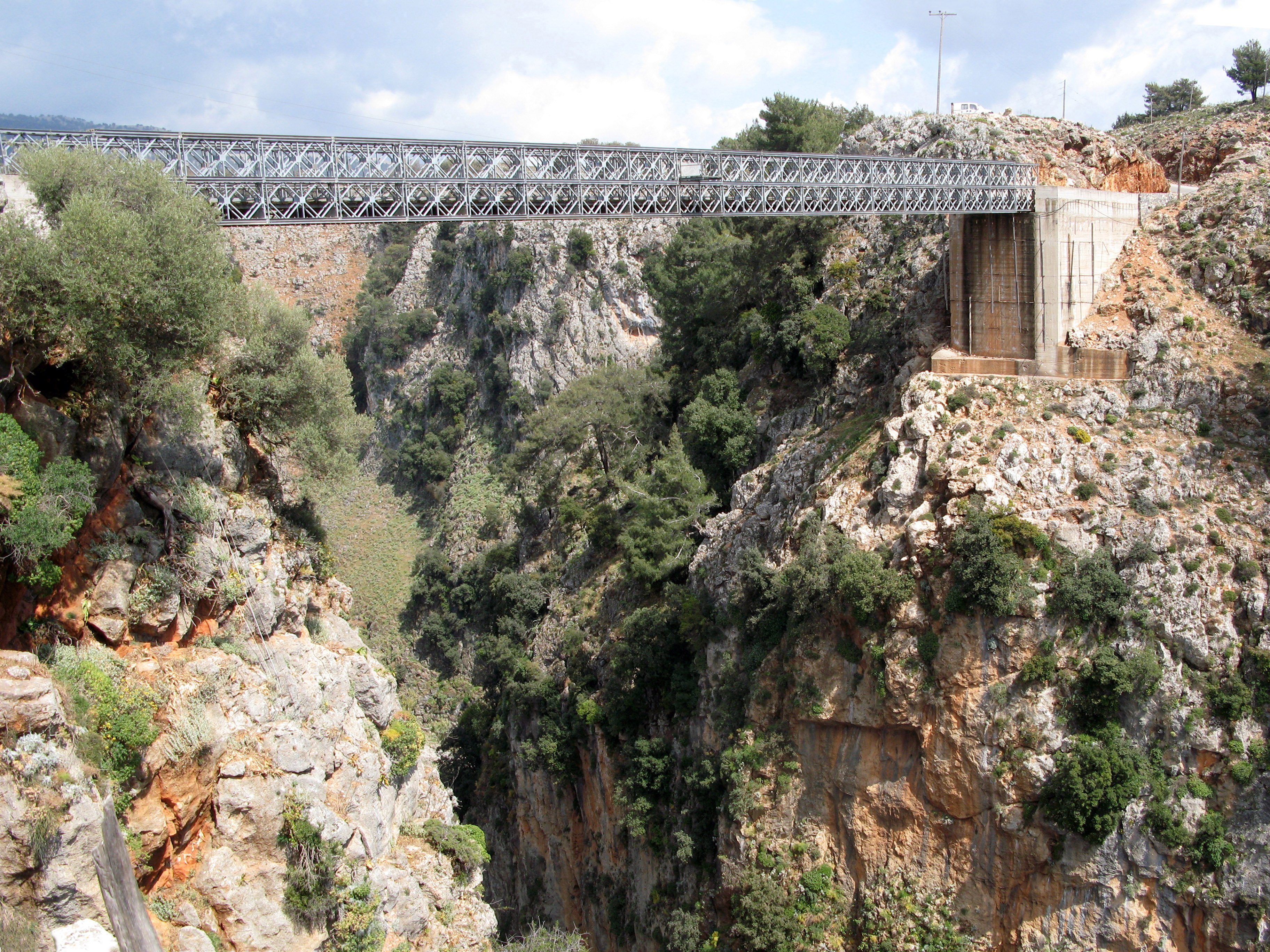 The bridge over the Aradena gorge. Crete Photo from Aradena in Chania ...