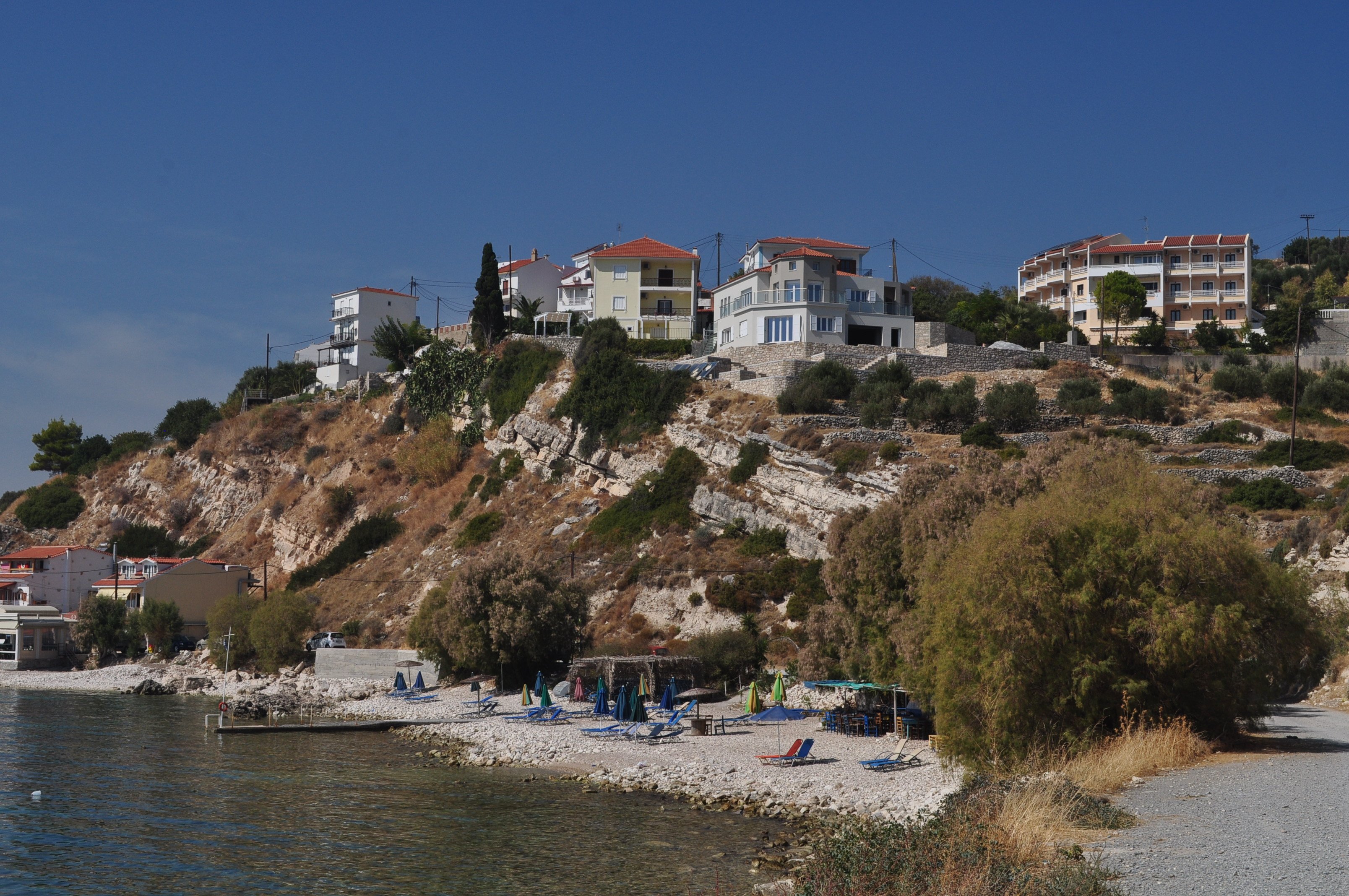 View on paradise beach Pythagorion Photo from Pythagorio in Samos ...